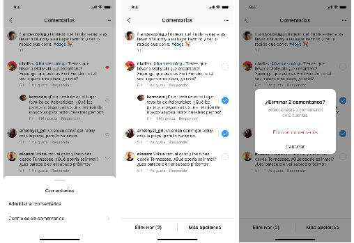 El truco para eliminar de golpe todos los comentarios de Instagram